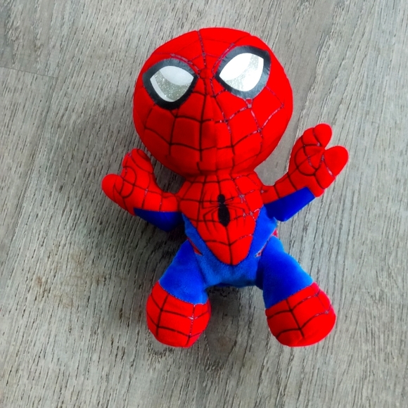 Marvel | Toys | Marvel Spiderman Ty Red And Blue Plush Toy | Poshmark
